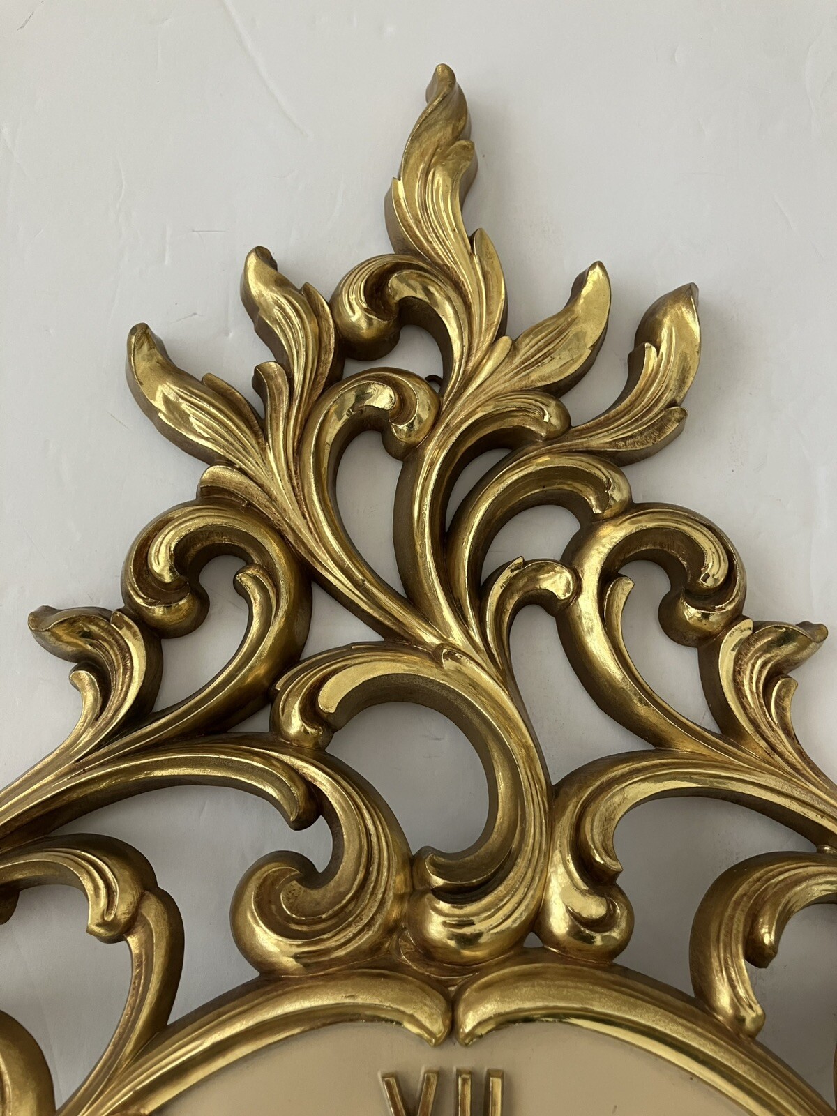 Vintage 1964 SYROCO Mid Century Ornate Hollywood Regency Quartz Wall ...