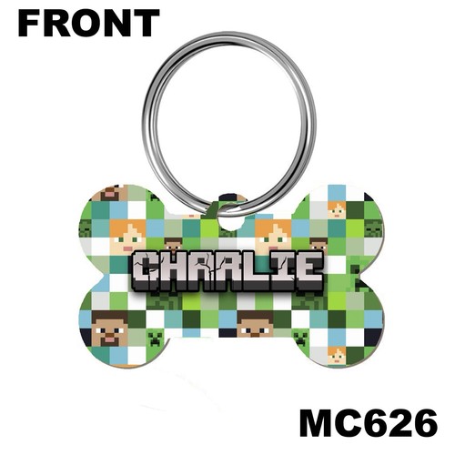 Minecraft Personalized Pet ID Dog Tag Name Plate Unique Design Fan ...