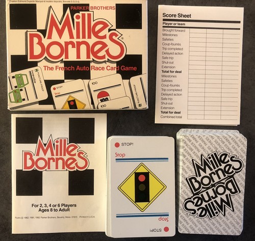 Parker Brothers 1982 Mille Bornes French Auto Race Card Game #710 ...