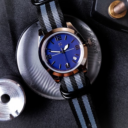 Handcrafted Custom Mod Vintage Military Blue Dial - Japanese NH35 ...