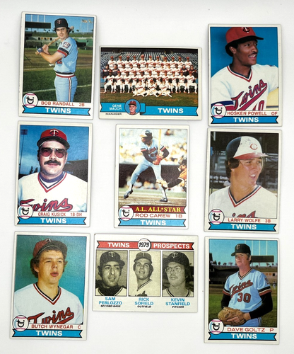 1979 Topps Minnesota Twins Lot of 9 Includes Rod Carew #300 HOF ...