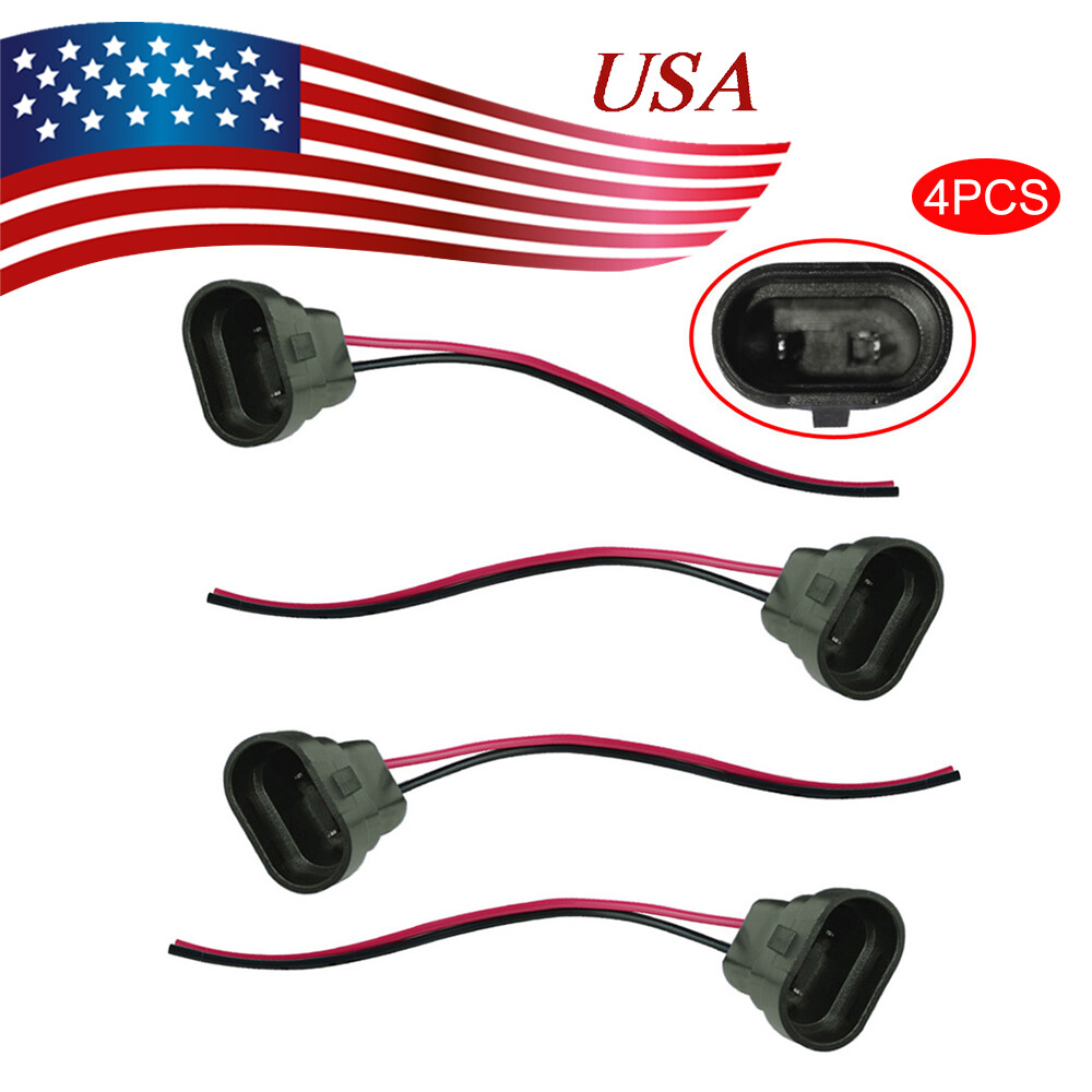 4X Universal 9006/9005 HB4 Headlight Light Male Connector Plug Socket ...