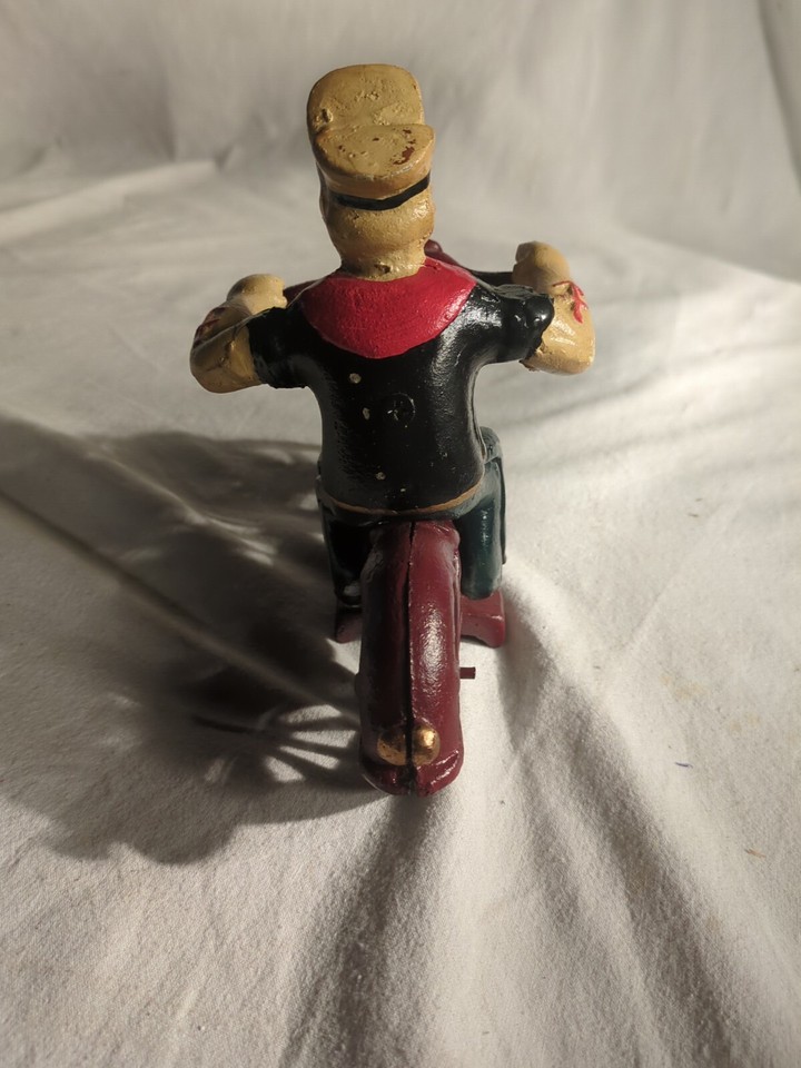 Hubley Cast Iron 1930s Popeye Motorcycle Toy Cast Iron Toy Reproduction ...