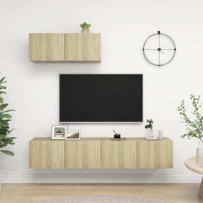 vidaXL Mobili TV 3 pz Rovere Sonoma in Truciolato | eBay