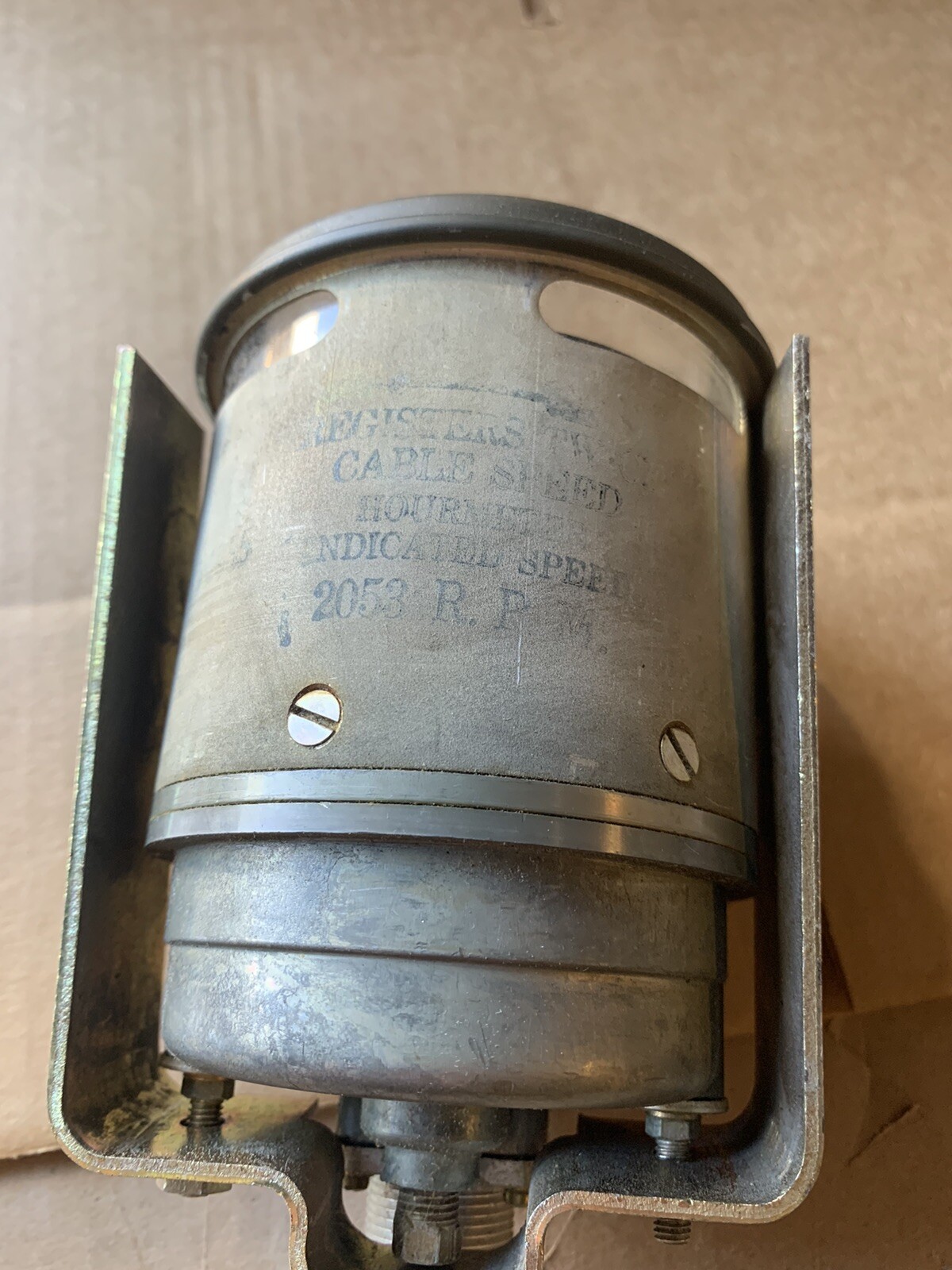 NOS VINTAGE M45 MILITARY TANK RAT ROD 24V RPM TACHOMETER HOUR METER ...