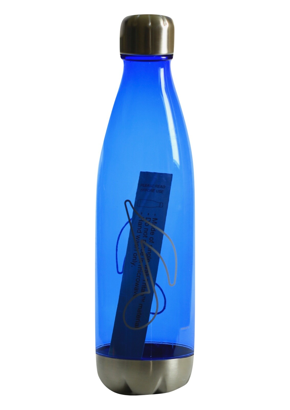 New blue music quaver note themed single wall tritanTM drinking bottle ...