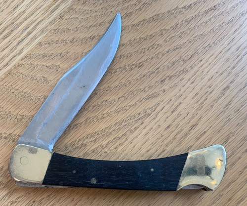 VINTAGE PRE DATE CODE 2 LINE INVERTED BUCK 110 KNIFE USED | eBay