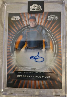 2024 Topps Star Wars Chrome Black Sergeant Linus Mosk Auto /25 #BFA-AF ...