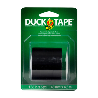 Duck 1.88 in. W X 5 yd L Black Solid Duct Tape | eBay