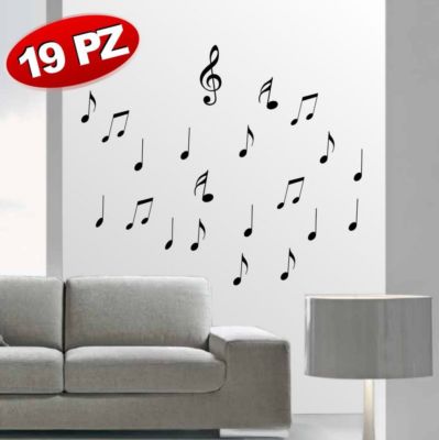 wall stickers note adesivi musicali pentagramma musica adesivi ...