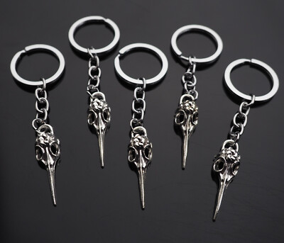 5x PCS - Bird Beak Raven Crow Head Skull Mask Scary Face Pendant Charm ...