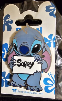 Stitch Holding Sign Sorry 2019 Lilo and Stitch Disney Paris DLP ...