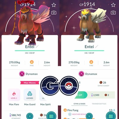 Pokémon Go - Shiny Dynamax Entei - Trade 20k Stardusts or Mini PTC | eBay
