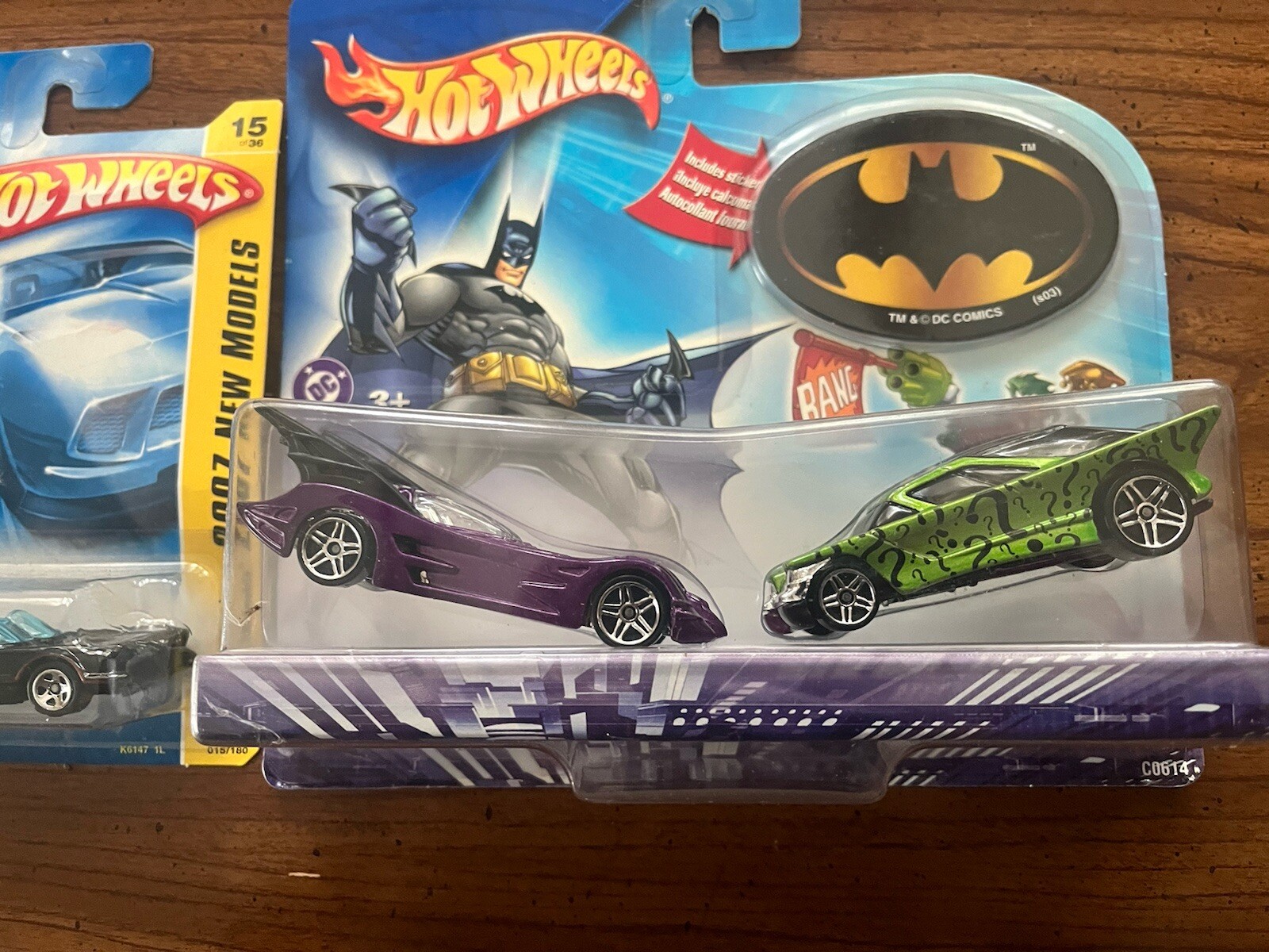 Hot Wheels Batman and Riddler Die Cast Cars 1:64th Scale plus 1966 ...