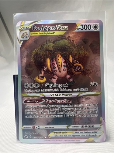 Pokemon TCG Regigigas VSTAR GG55/GG70 Crown Zenith Galarian Gallery NM ...