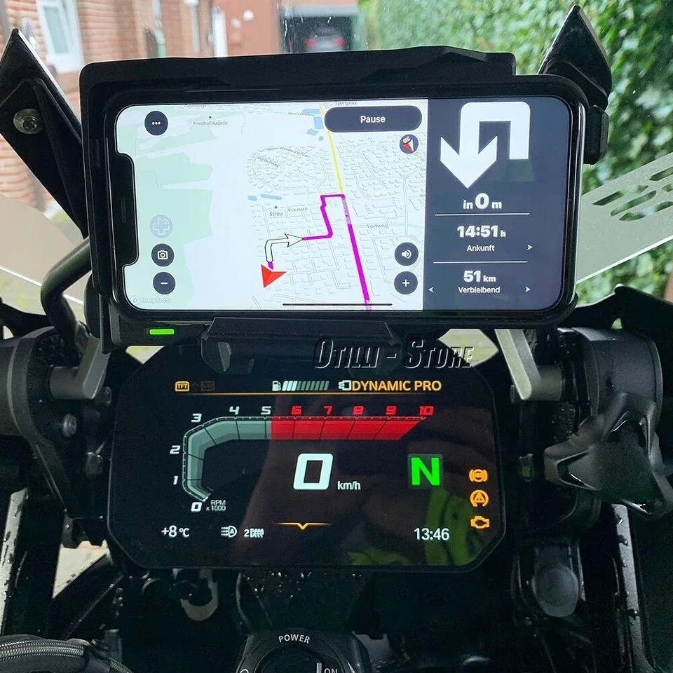 For BMW R1300GS R 1300 GS Wireless Charge GPS Mobile Phone Navigation ...