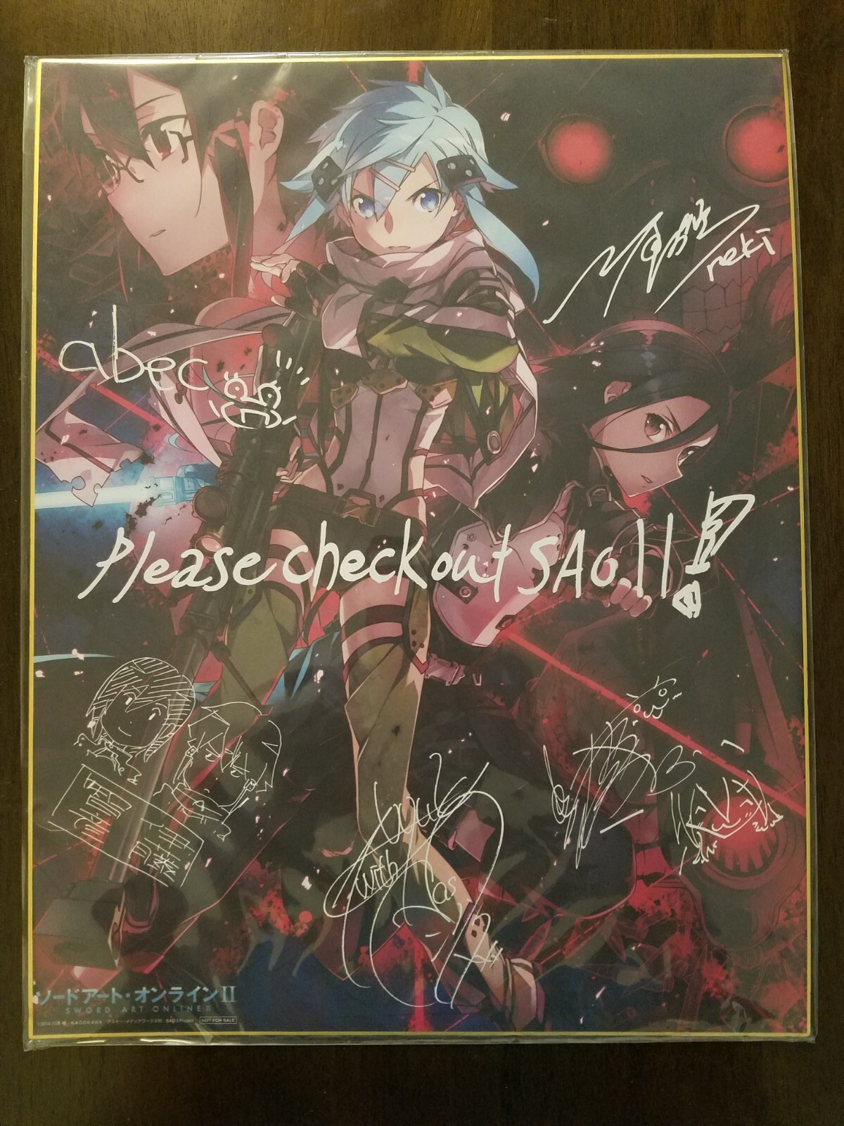 Sword Art Online 2 World Premiere Autograph Poster Print Signed Board ...