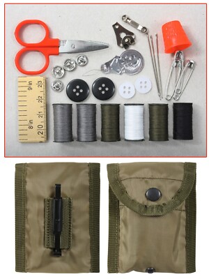 Military Style Sewing Kit Olive Drab G.I. Lightweight Sew Kits with ...