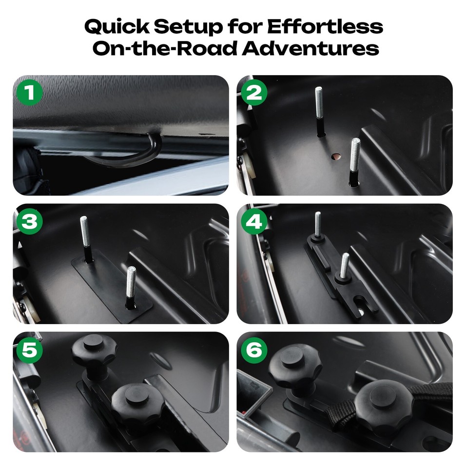 16 Cu. Ft. Rooftop Cargo Box Car Top Cargo Carrier Roof Mount Storage ...