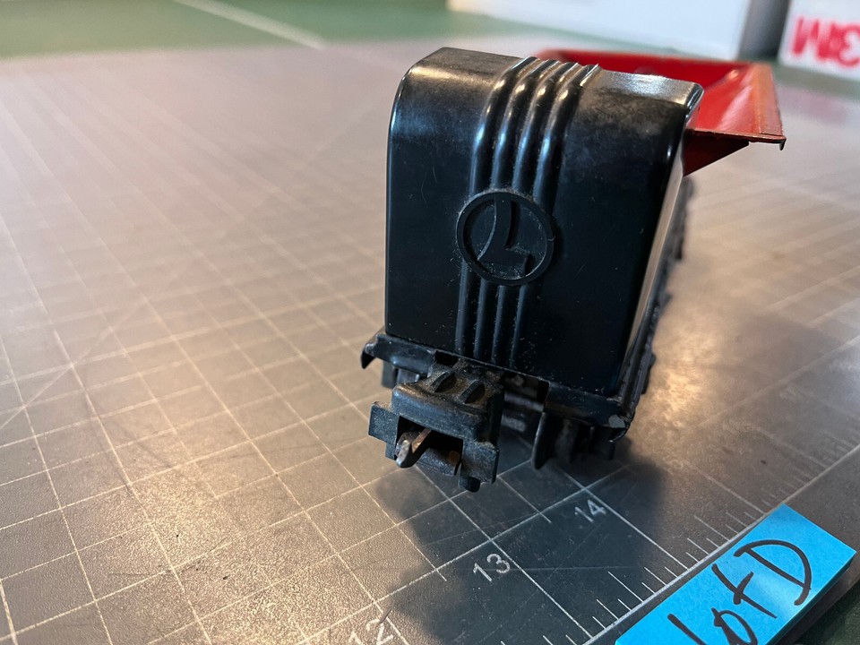 Lionel Train PreWar 3659 Black Red Operating Side Dump Coal Car ...