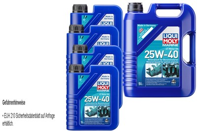 9 L Liqui Moly Marine 4T Motor Oil 25W-40 Motorrad Motoröl API SL NMMA ...