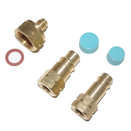 Bottle adapter set for refrigerant R1234yf, climate gas refill adapter ...