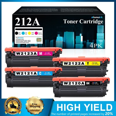 212A Toner 4PK w/Chip for 212X HP Enterprise Flow MFP M578c M578z ...
