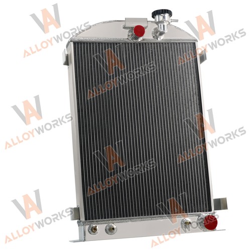 4 Row Aluminum Radiator For 1933-1935 Ford MODEL A Hot Rod Chevy V8 3 ...