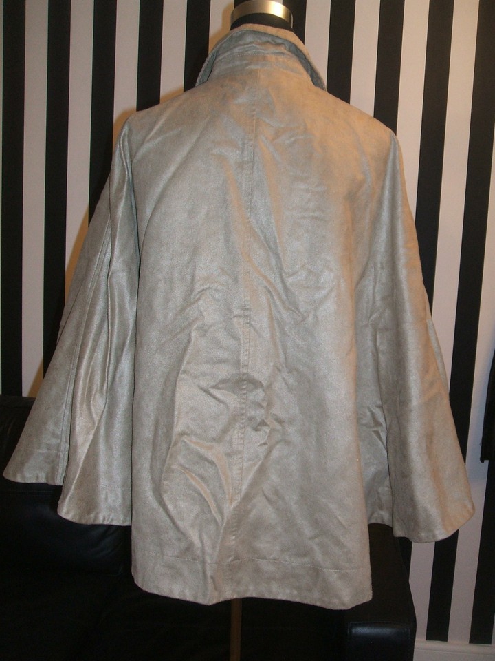 PRIMARK SIZE UK 8 BEIGE FAUX SUEDE CAPE JACKET COAT MAC FULLY LINED ...