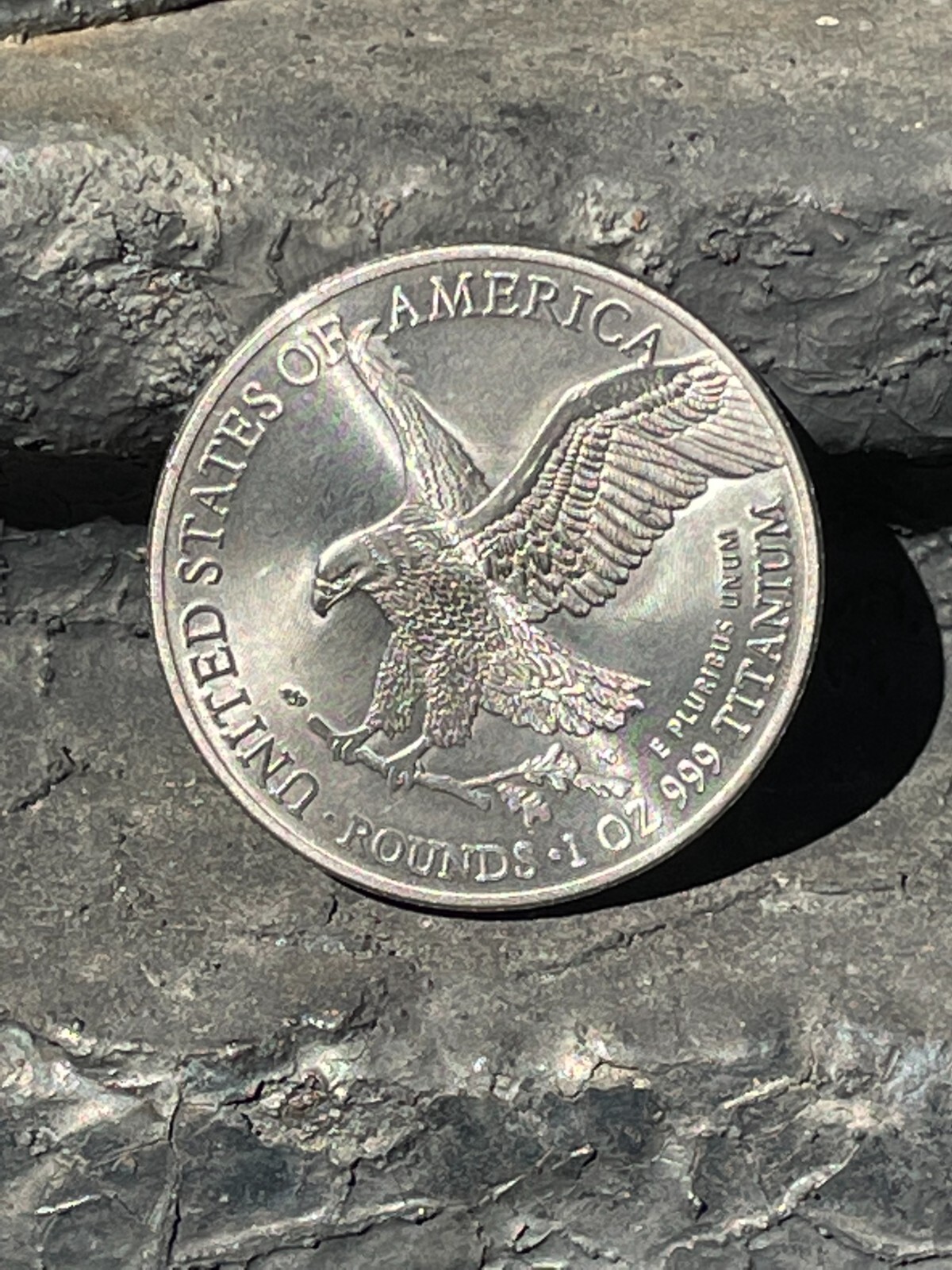 1 oz Titanium Round - American Eagle Coin design - 1 ounce (28 g) Fine ...