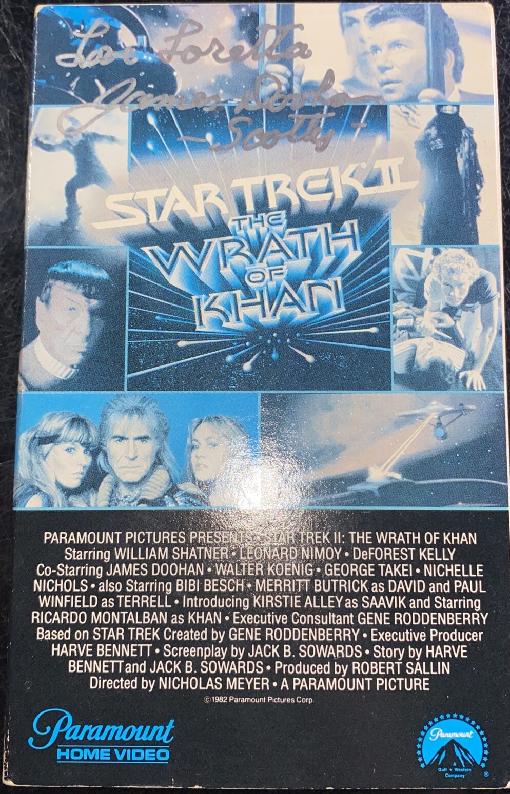 Star Trek II: The Wrath of Khan VHS 1982 SIGNED by James Doohon "Scotty ...