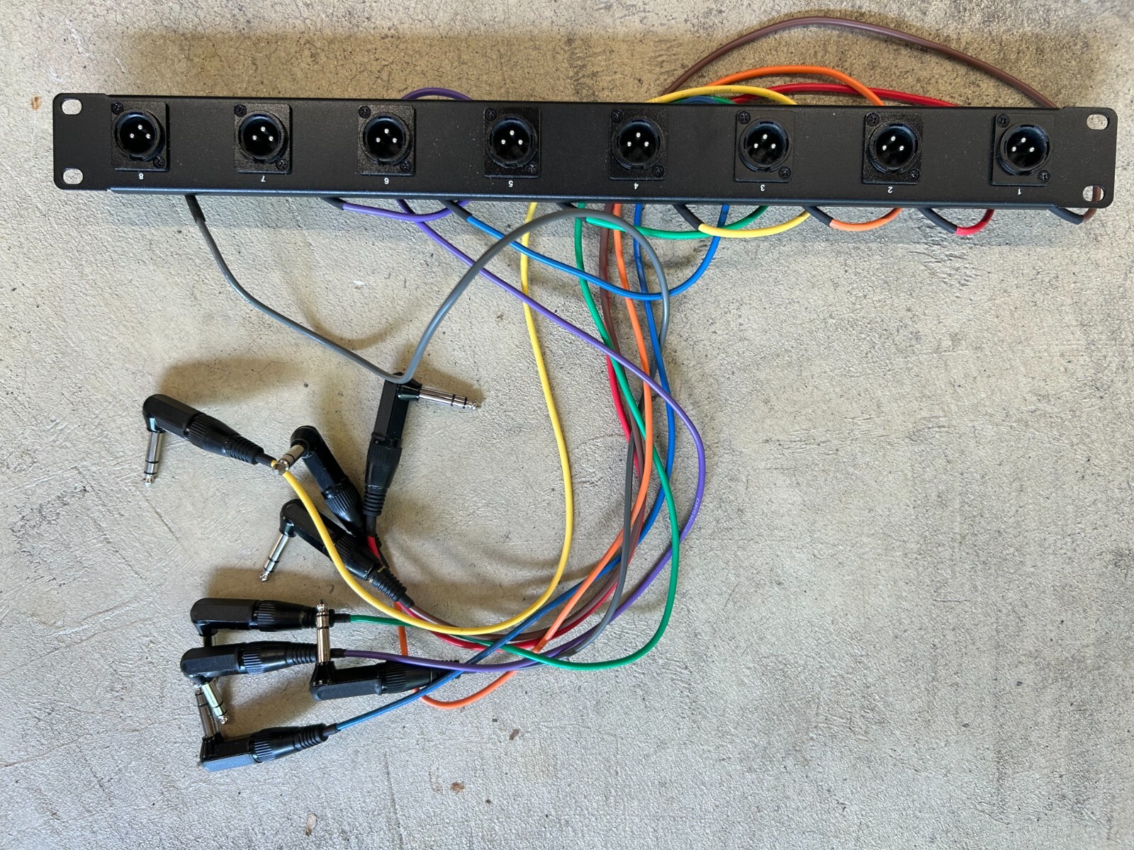 8-Hole 1U Audio Rack Panel Chassis Mount w/8 XLR to TRS Connectors | eBay