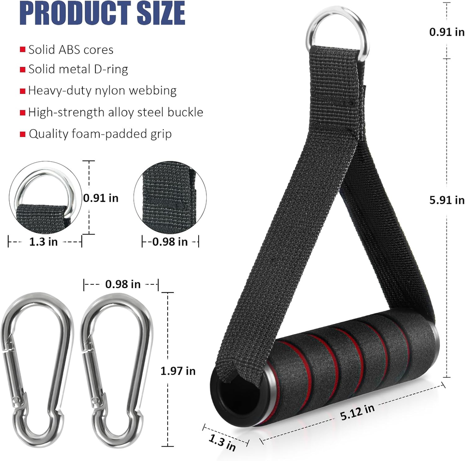 2 Pack Upgraded Exercise Handles, Gym Handle Equipment workout handles ...