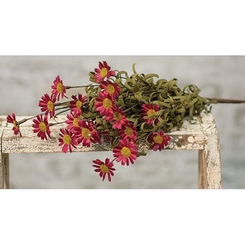 Mini Mountain BURGUNDY Daisy Bunch / Spray / Bush - 16" Farmhouse ...