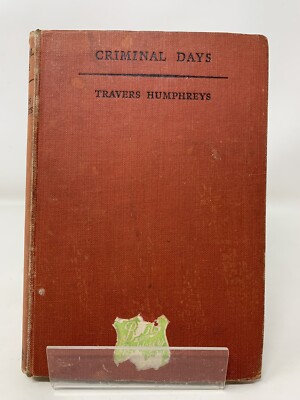 Criminal Days by Travers Humphreys HB 1948 | eBay UK