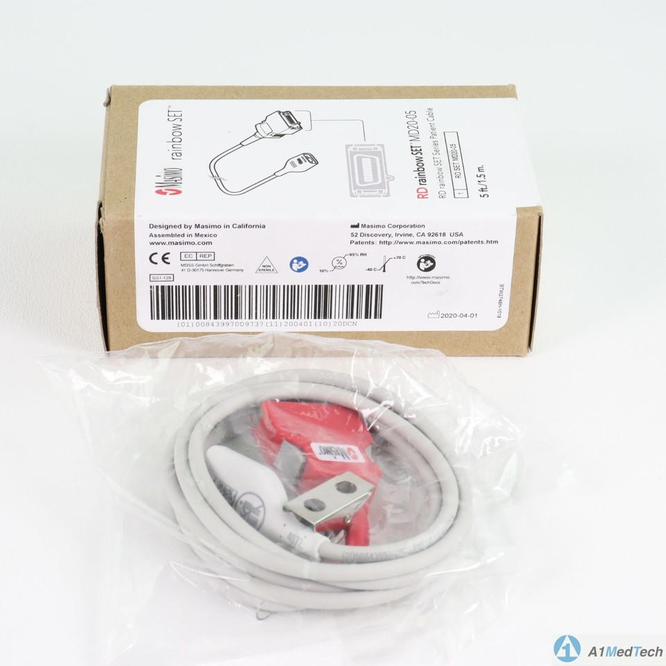 Masimo 4072 RD Rainbow Set MD20-05 Rainbow patient cable Set 5ft | eBay