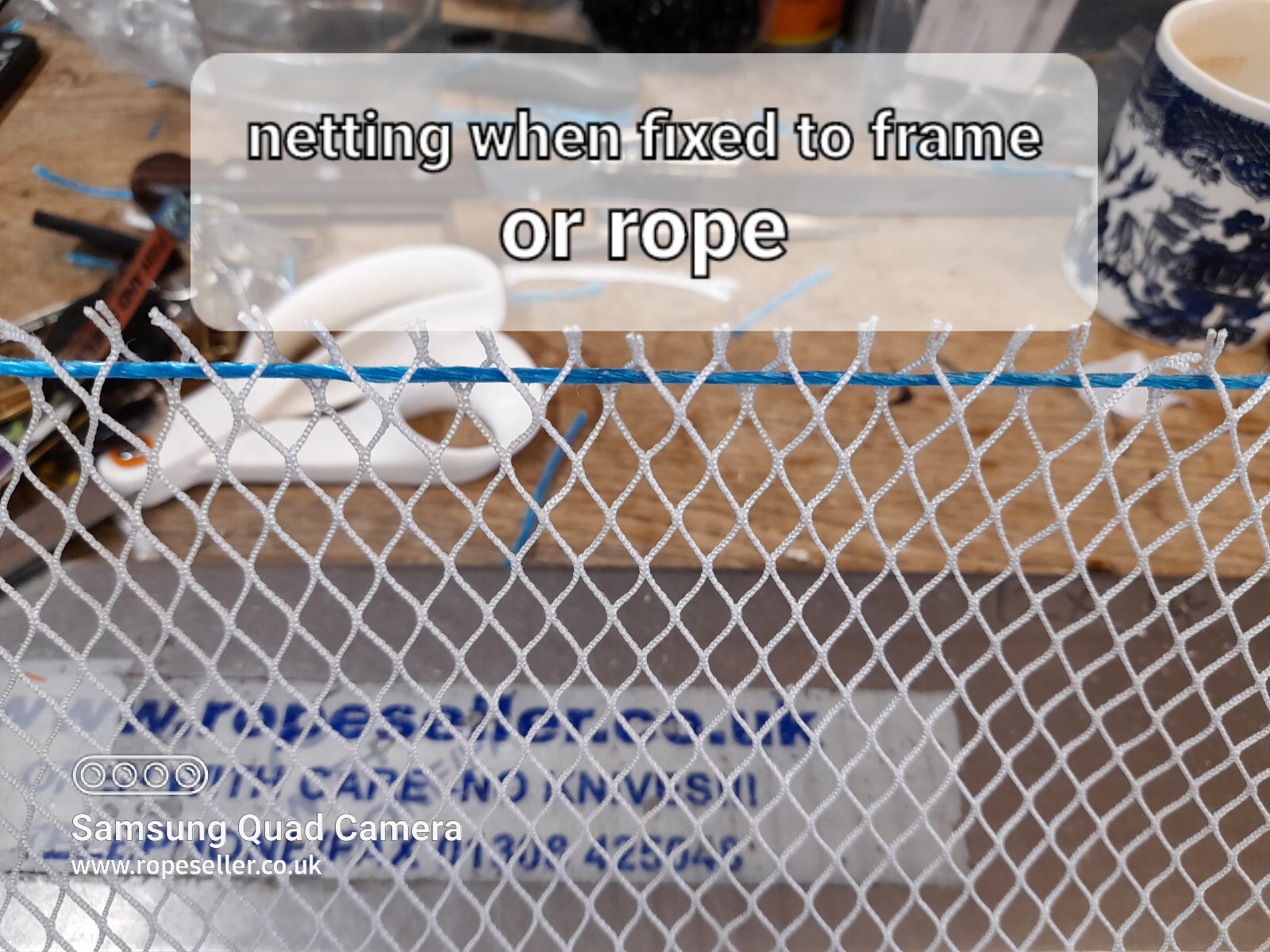 Prawn crayfish netting 10mm holes (3/8") x 2 m wide STRETCHED BUY PER ...