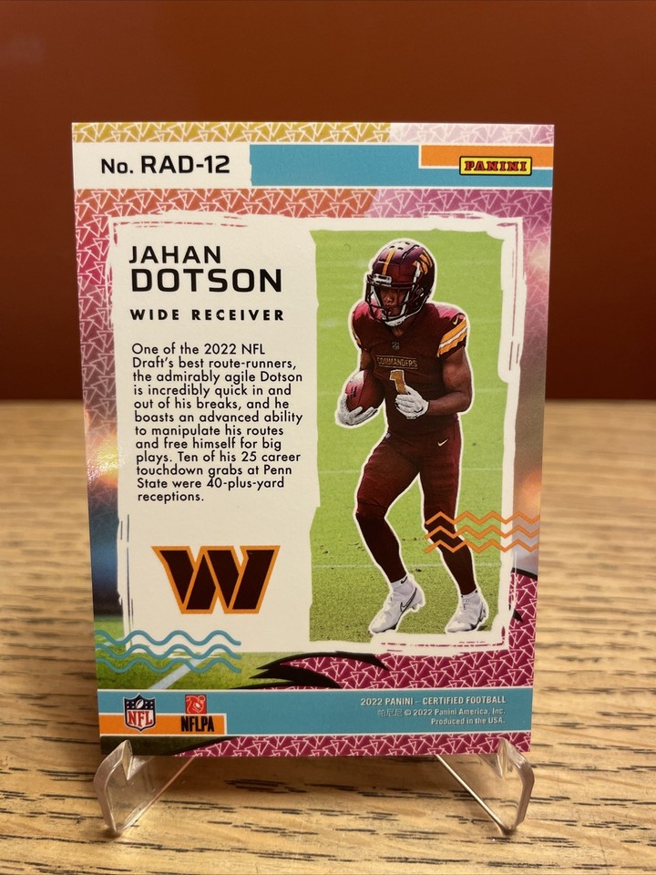 2022 Panini Certified Jahan Dotson Radical Rookies SSP Case Hit RC #RAD ...