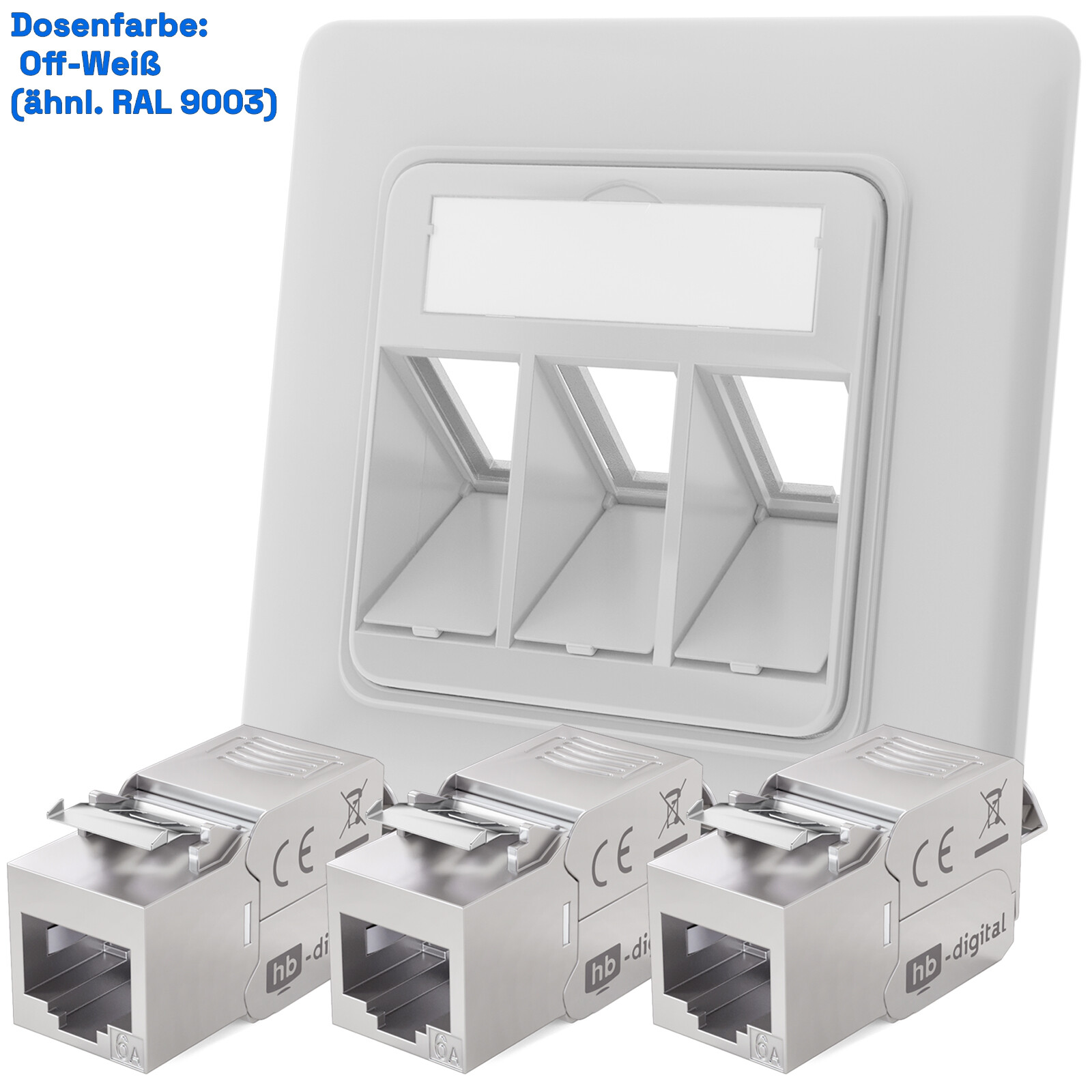 CAT 6a Netzwerkdose Unterputz Datendose Anschlussdose LAN DSL Dose ...