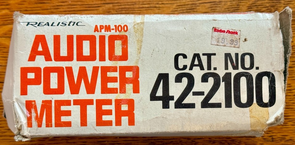 Realistic APM-100 Audio Power Meter Tested & Working in OEM BOX - FREE ...