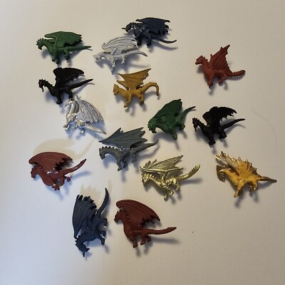 Dragon Miniature Figures ~ Combo Rubber/Plastic ~ 15 Total | eBay