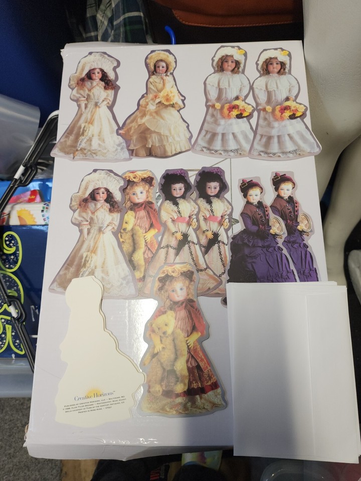 Vintage 1996 Creative Horizons ANTIQUE DOLL Cards 12 BLANK NOTE CARDS ...