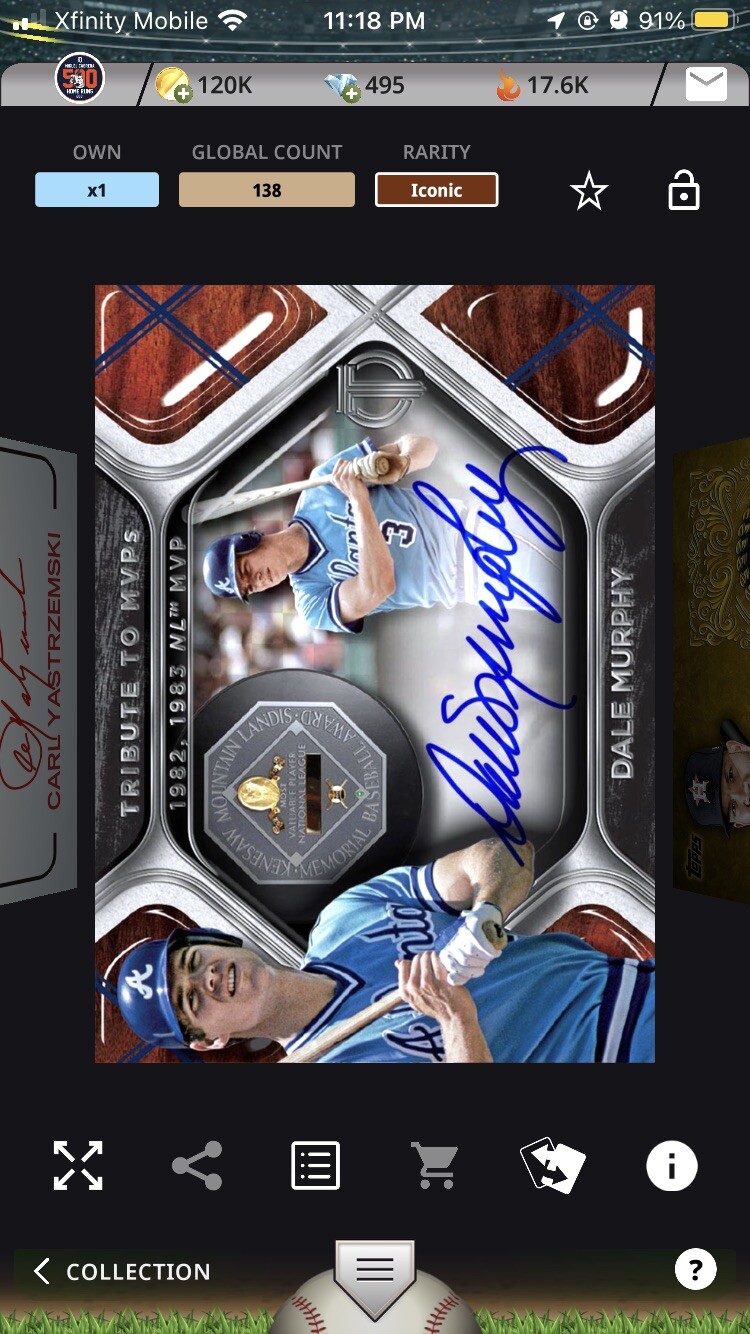 2022 Topps Bunt Digital Tribute Card Carl Dale Murphy Iconic | eBay