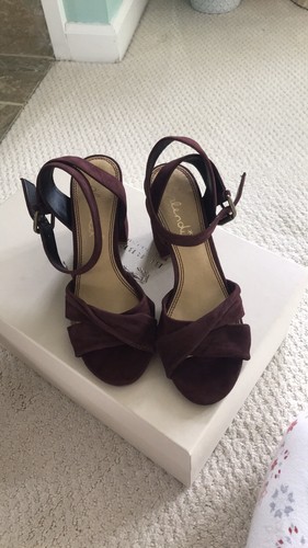 splendid Leather Plum Wine Purple Color Size 6 Heels Summer Sandles | eBay