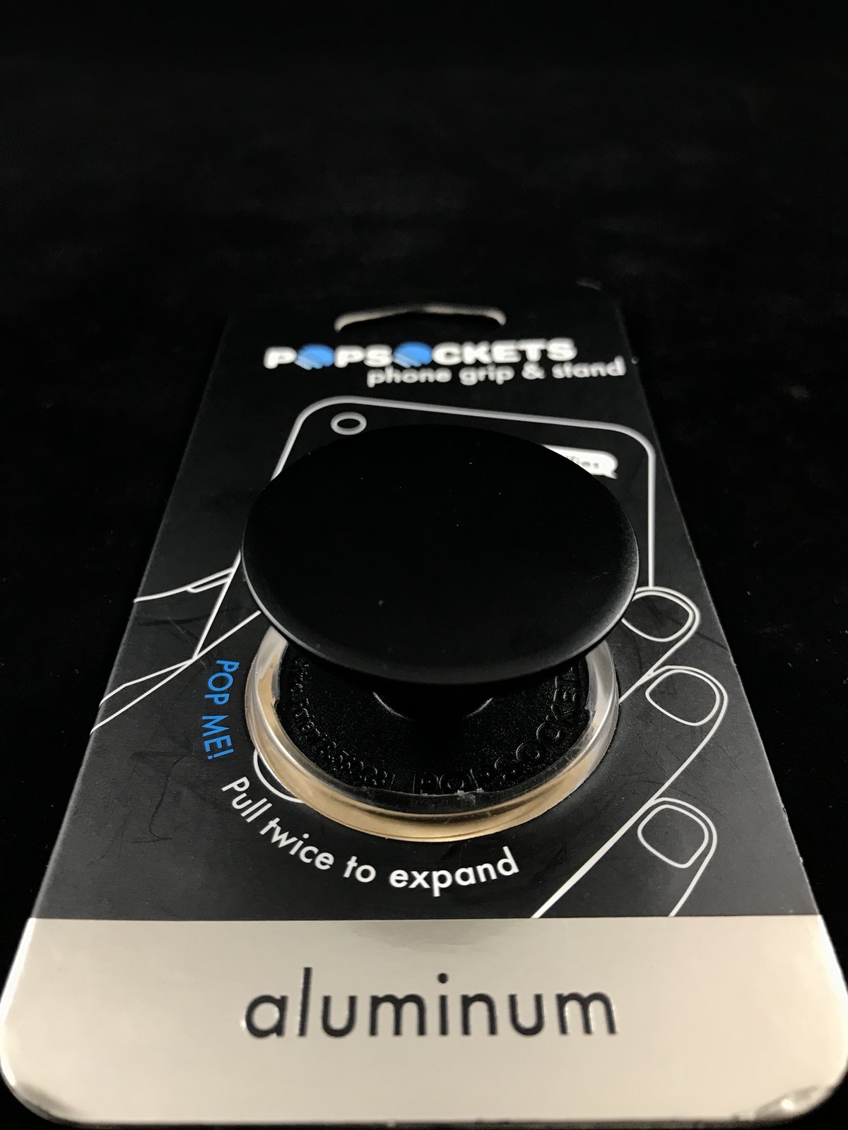 PopSockets Aluminum Black Metal Phone Holder Grip Stand PopSocket Pop ...