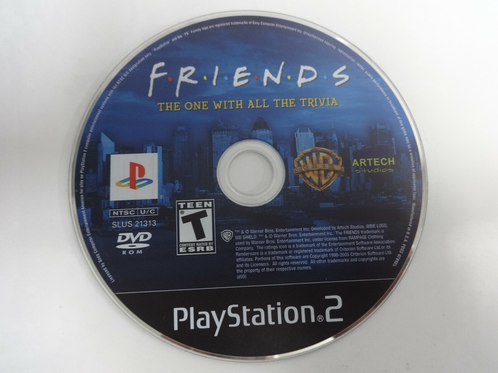 Friends The One With All The Trivia Sony Playstation 2 PS2 Game Disc ...