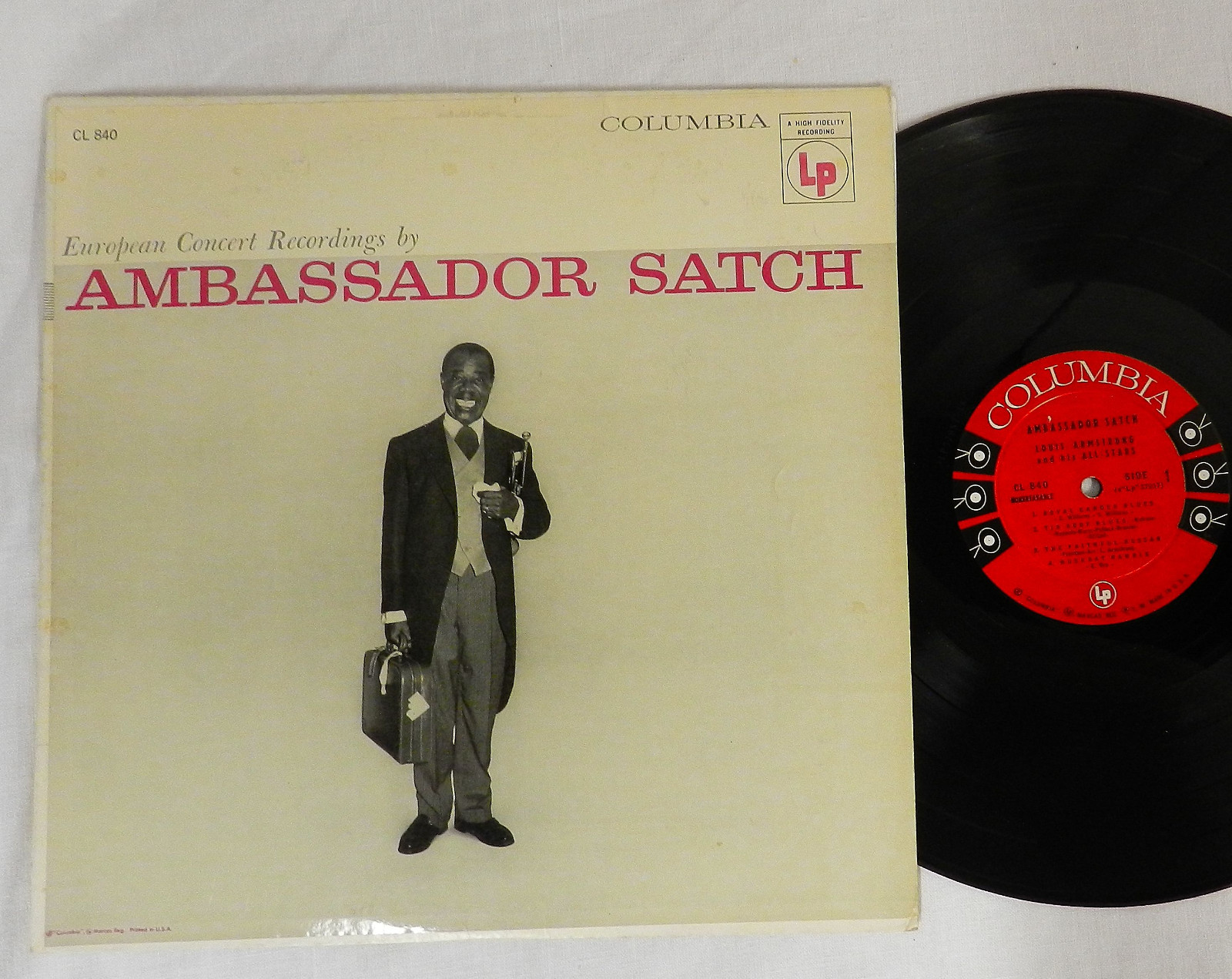 LOUIS ARMSTRONG AMBASSADOR SATCH COLUMBIA CL840 RECORD ALBUM LP | eBay