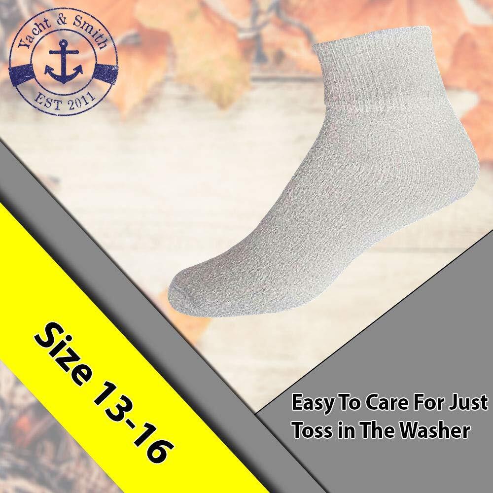 36 Units of Men's King Size Premium Cotton Sport Ankle Socks 13-16 ...