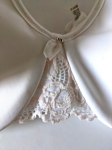 WonderBra W1983 Underwired Bra White Comfort Strap Knit Lace Size C46 ...