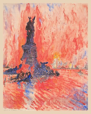 11954.Decor Poster.Room wall.Home design art.New York and Liberty ...